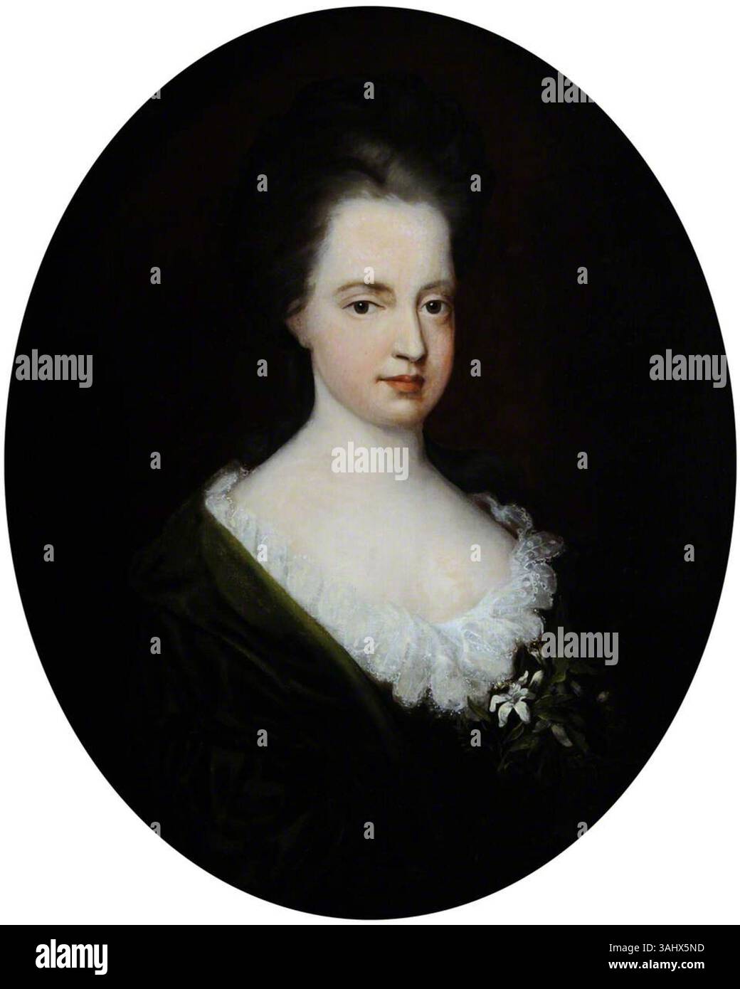 This 17th-century portrait, created between 1700 and 1729, depicts an ...