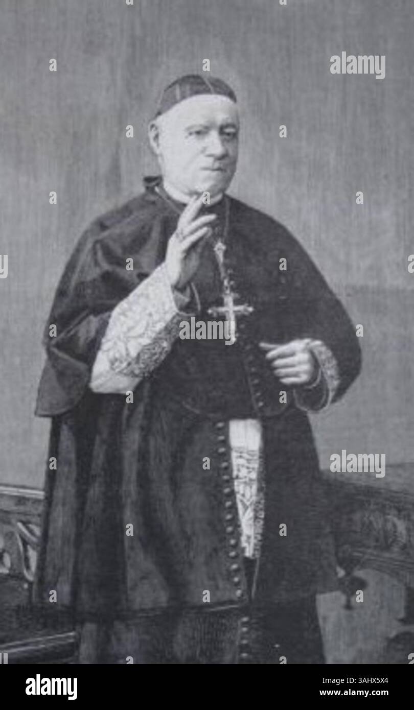 This black-and-white engraving from 1895 depicts Francisco de Paula ...