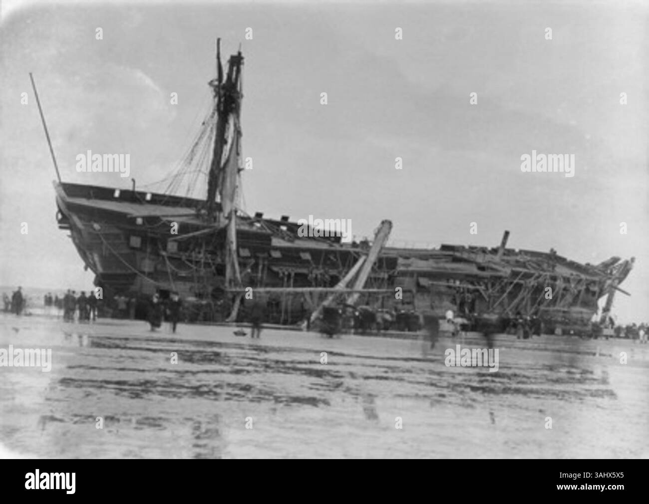 An 1897 photograph captures the wreck of HMS Foudroyant from the ...