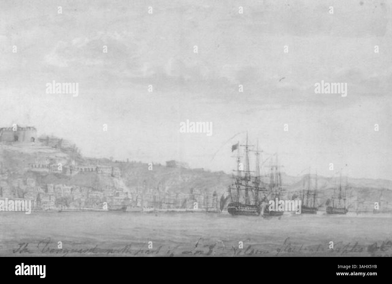 This sketch by Captain James Weir, created in October 1798, depicts the ...