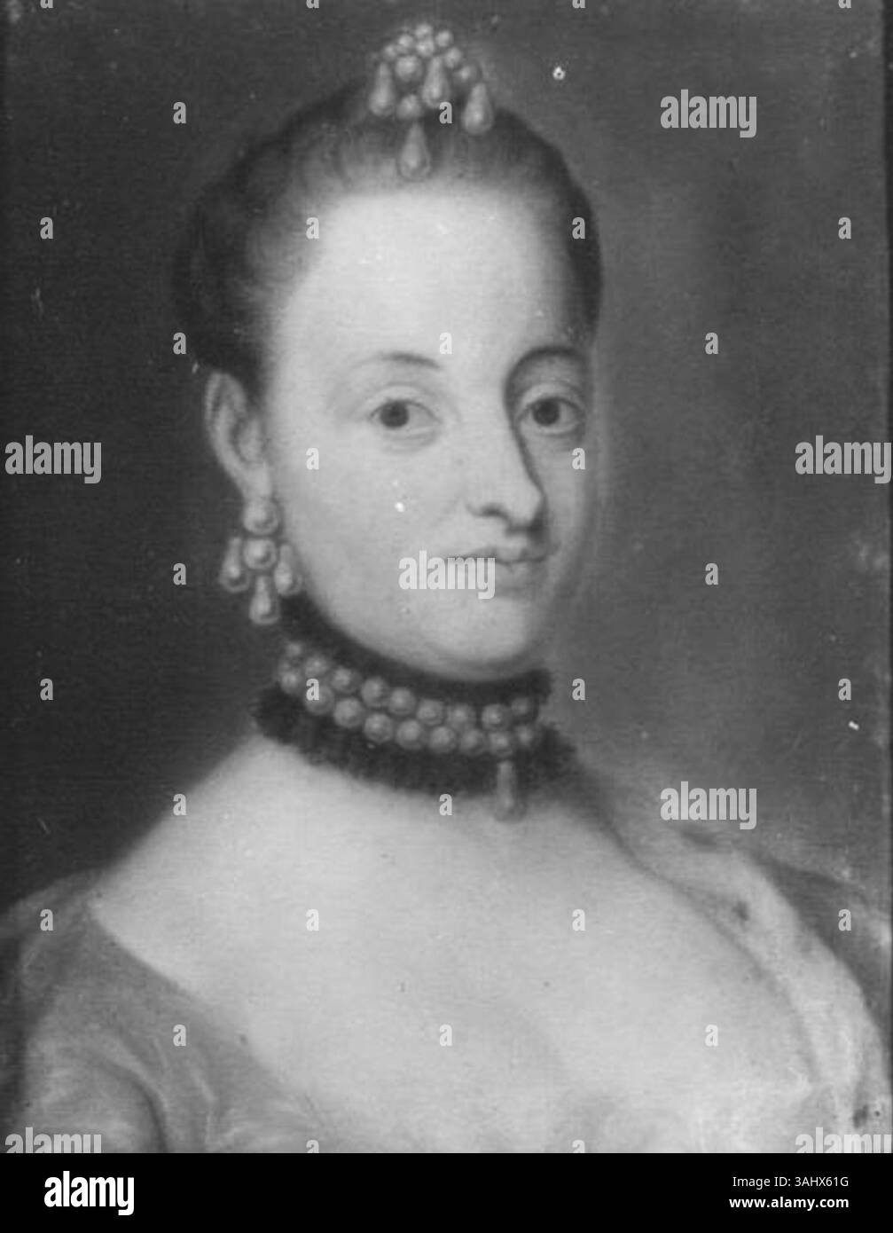 Portrait of Maria Elisabeth of Saxony, daughter of Augustus III of ...