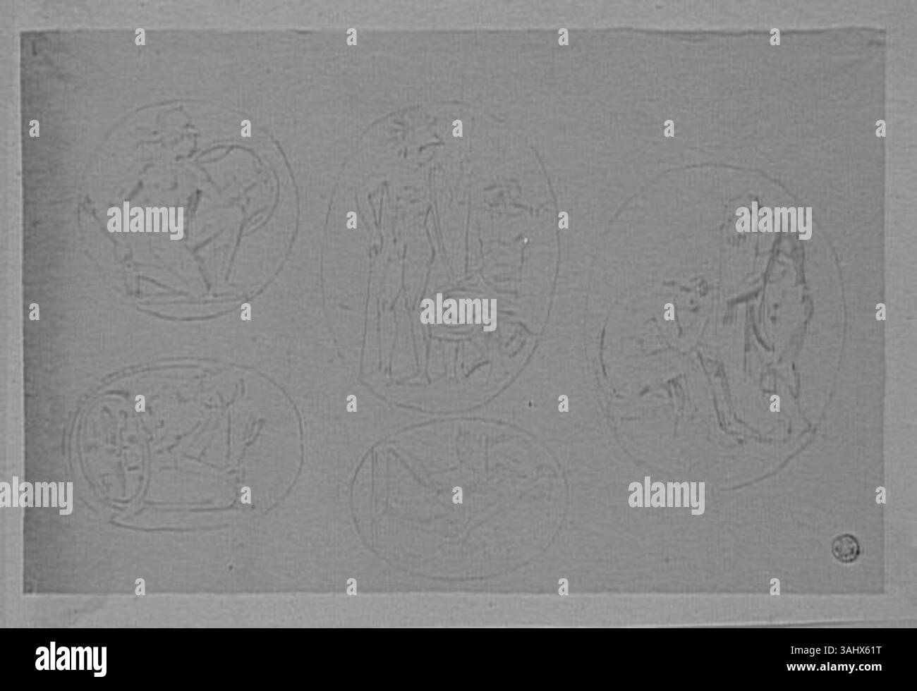 This series of five antique scenes by Gustave Moreau features ...