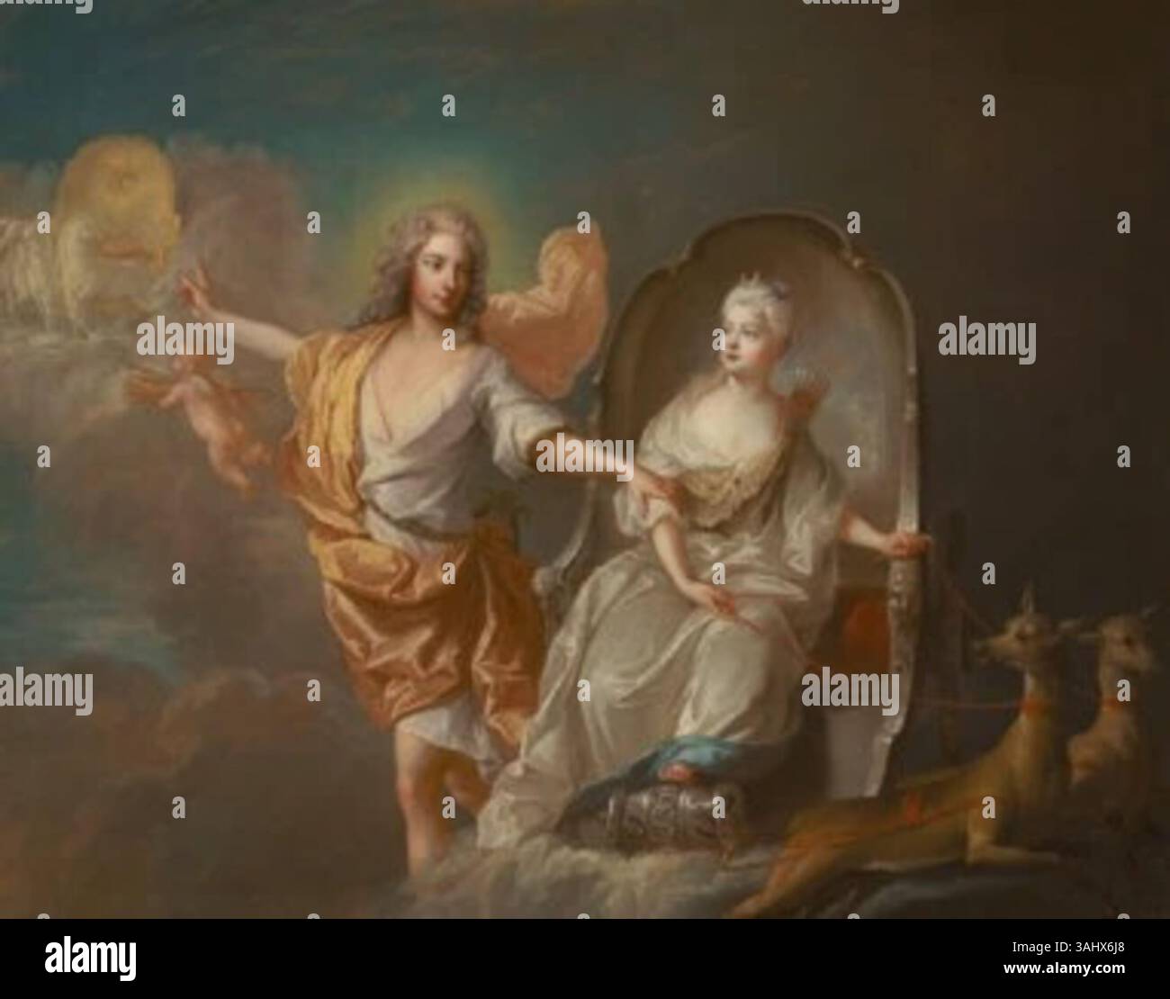 Allegorical portrait by François de Troy from 1720-1740, depicting the ...