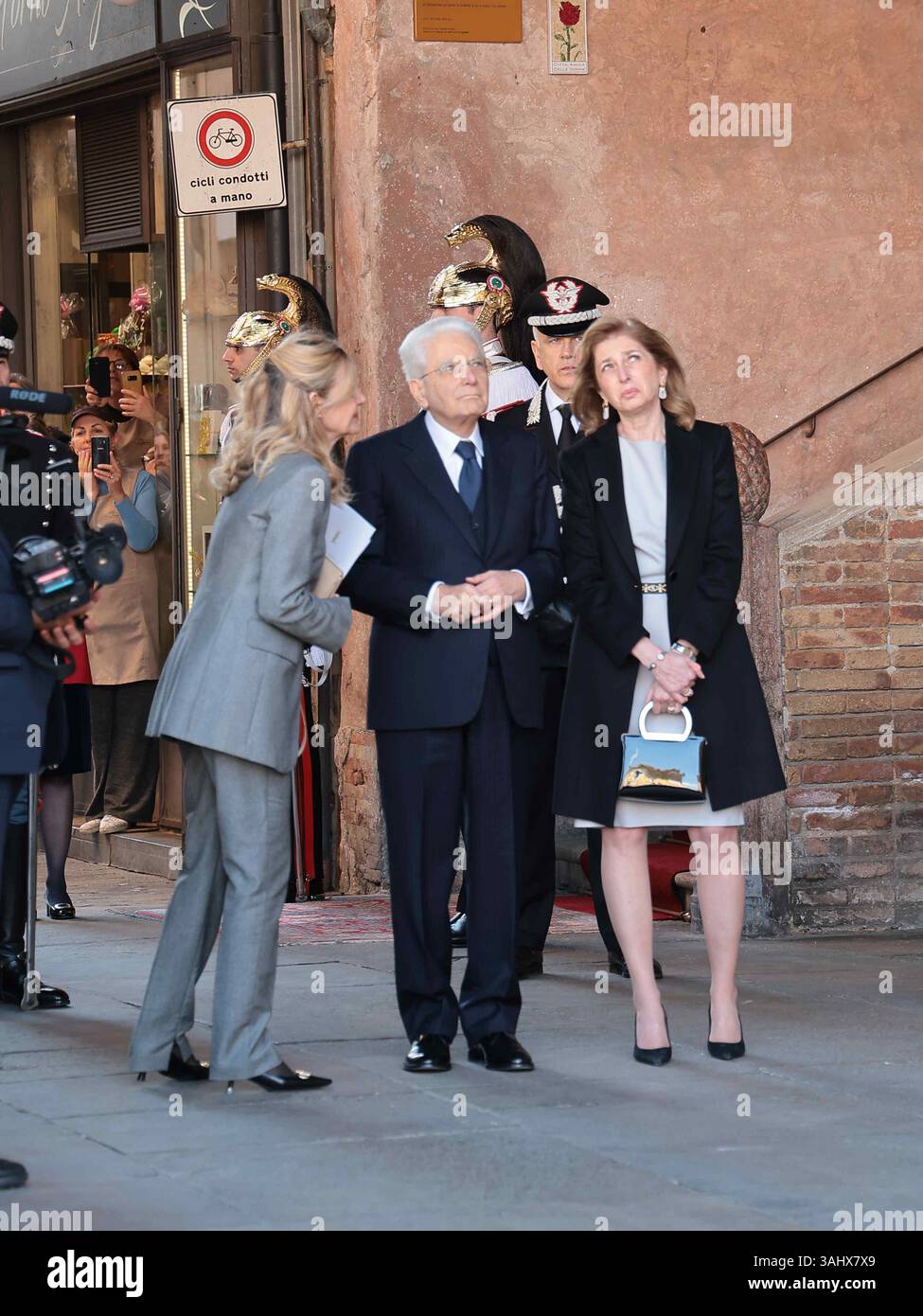 Ravenna, Italy. 10th Apr, 2025. President Sergio Mattarella and his ...
