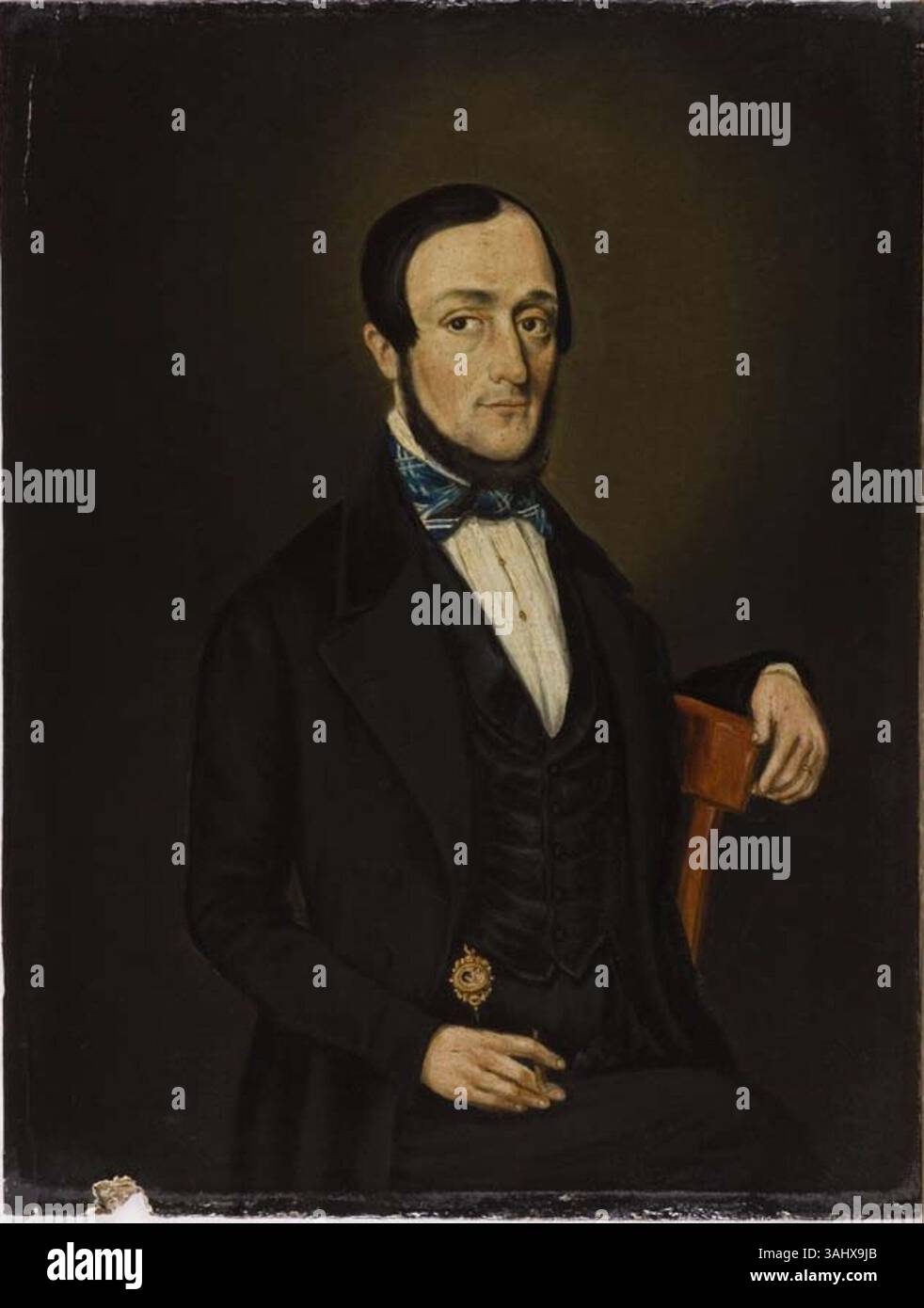 This mid-19th-century portrait of Jacob Rip, captain of the bark ...