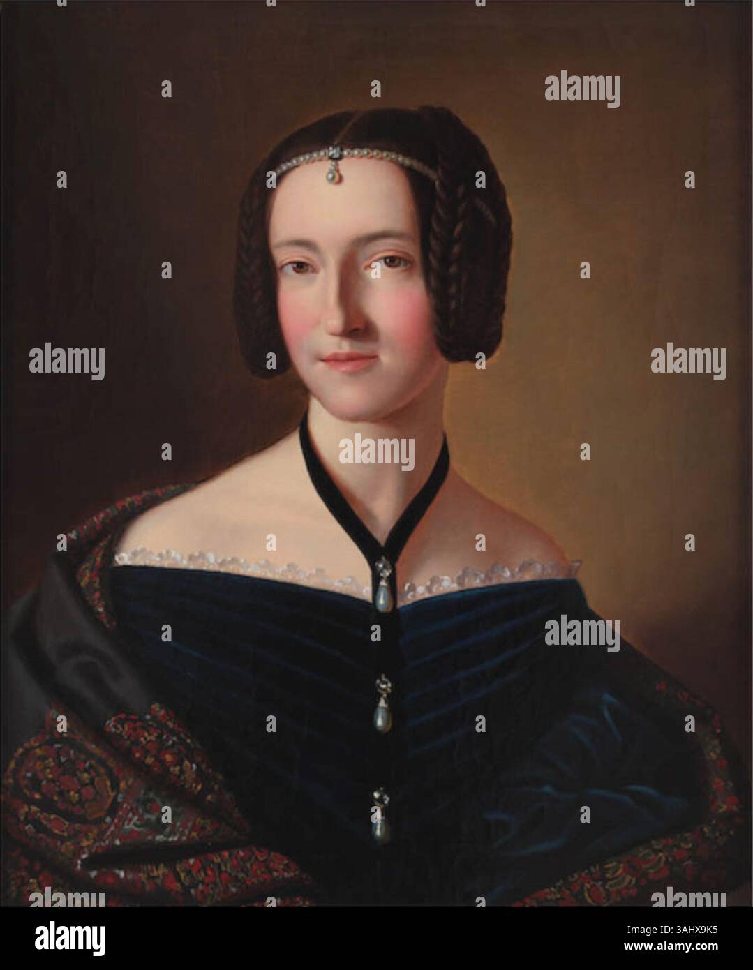 This 1840s oil portrait by an unknown artist depicts Archduchess ...