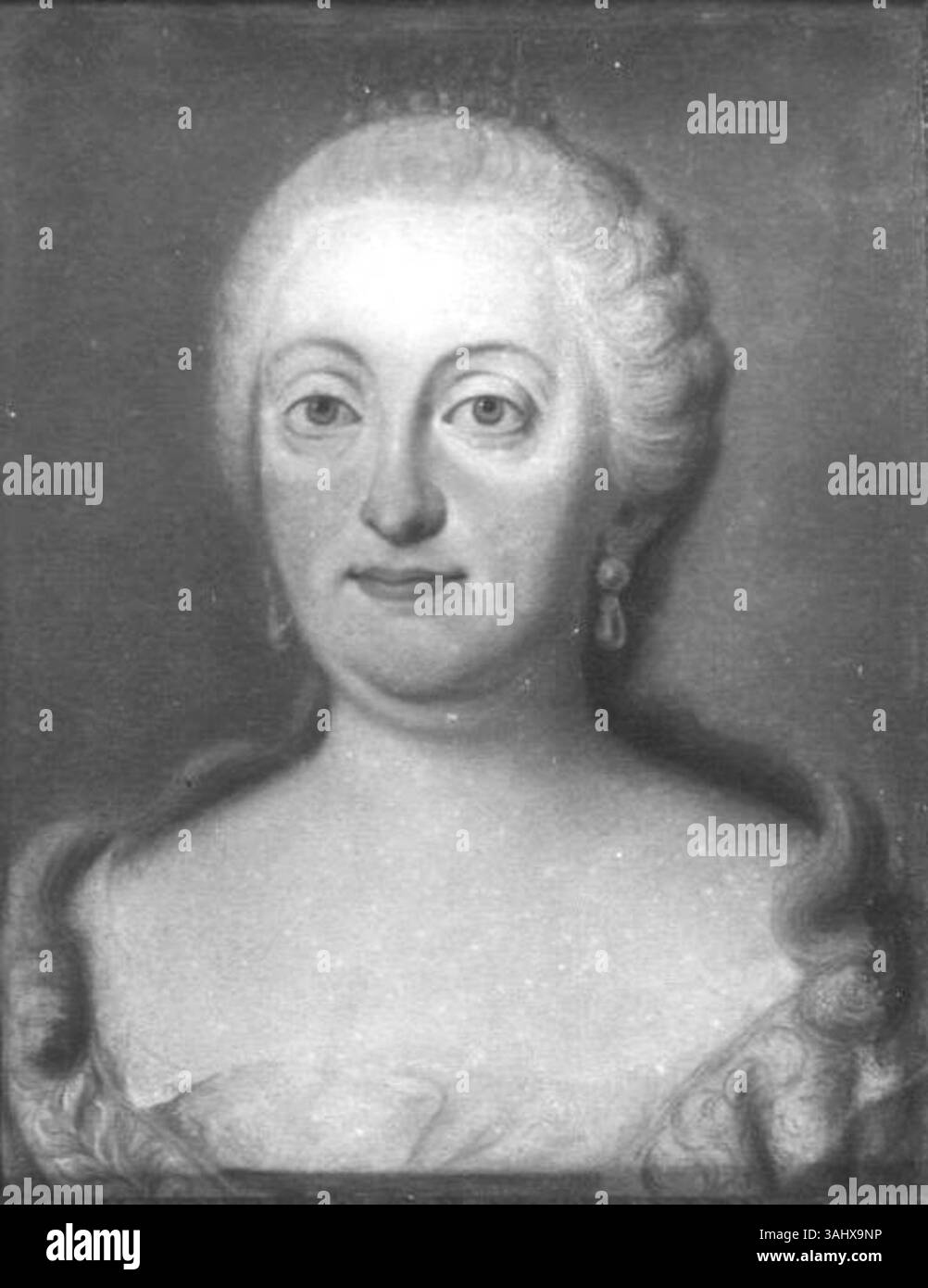 This 18th-century pastel portrait depicts Maria Amalia of Austria, wife ...