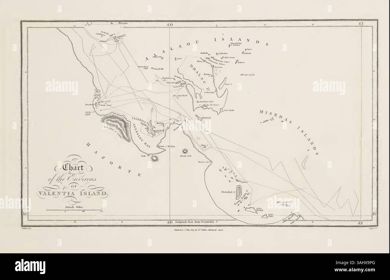 This 1809 chart by Henry Cooper illustrates the environs of Valentia ...