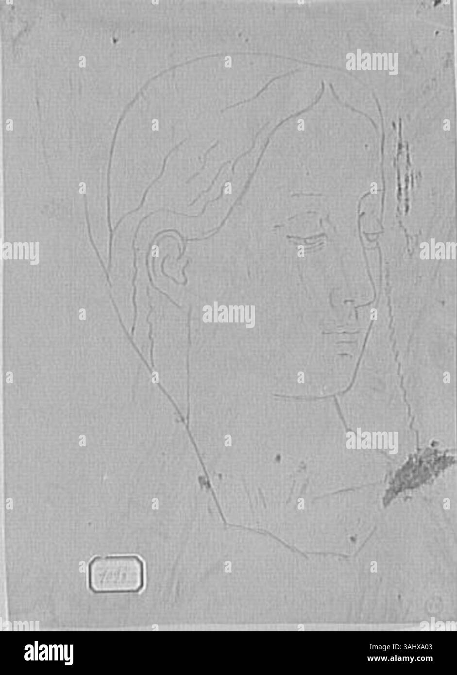 This study by Gustave Moreau depicts the head of a woman for his ...