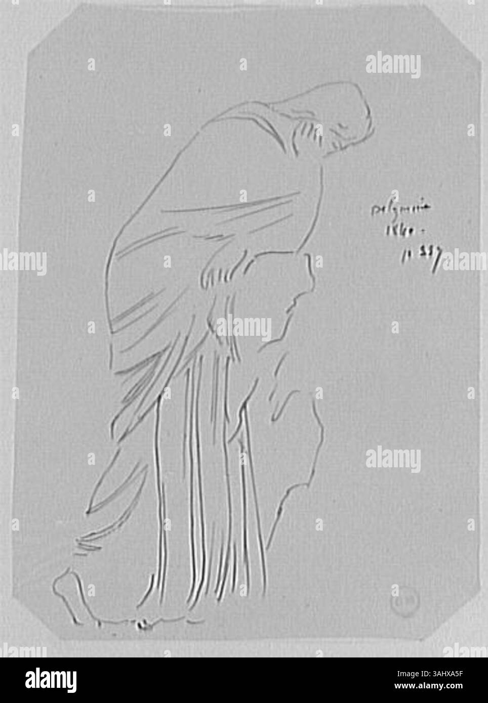 Study of a draped woman for the painting *Les Chimères*, inspired by ...