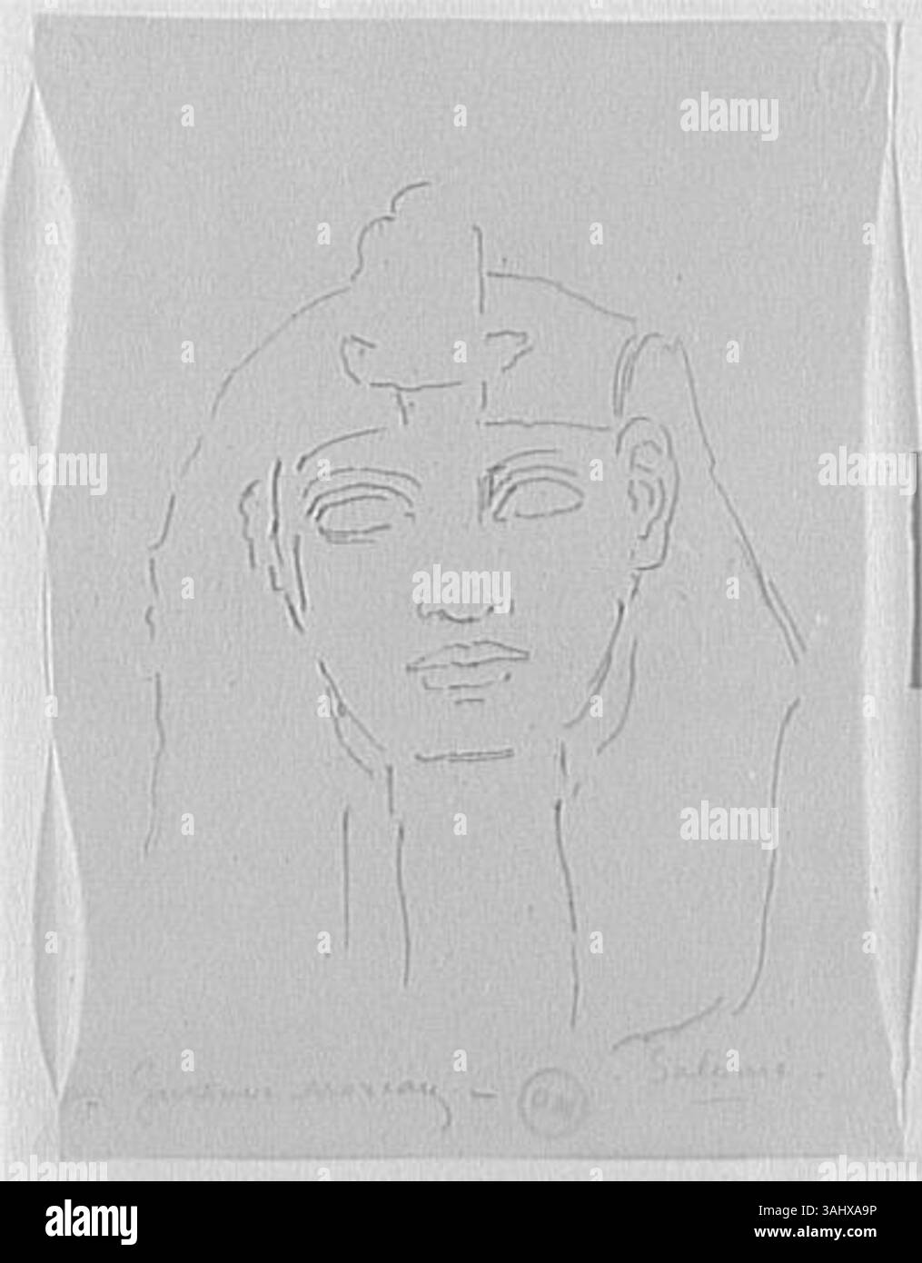 This study by Gustave Moreau focuses on the detailed head of the Sphinx ...