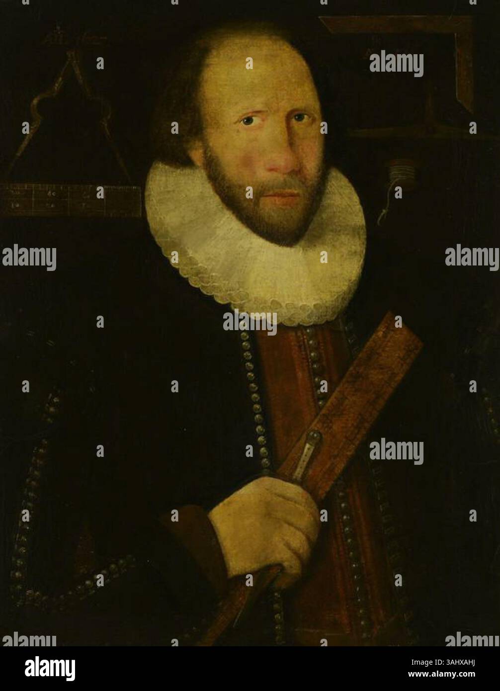 This 1627 oil painting depicts David Anderson of Finzeauch, an ...