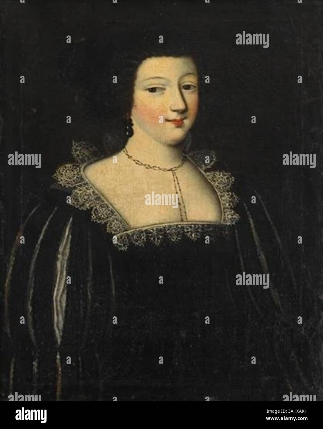 This 16th-17th century oil on canvas portrait depicts an unidentified ...