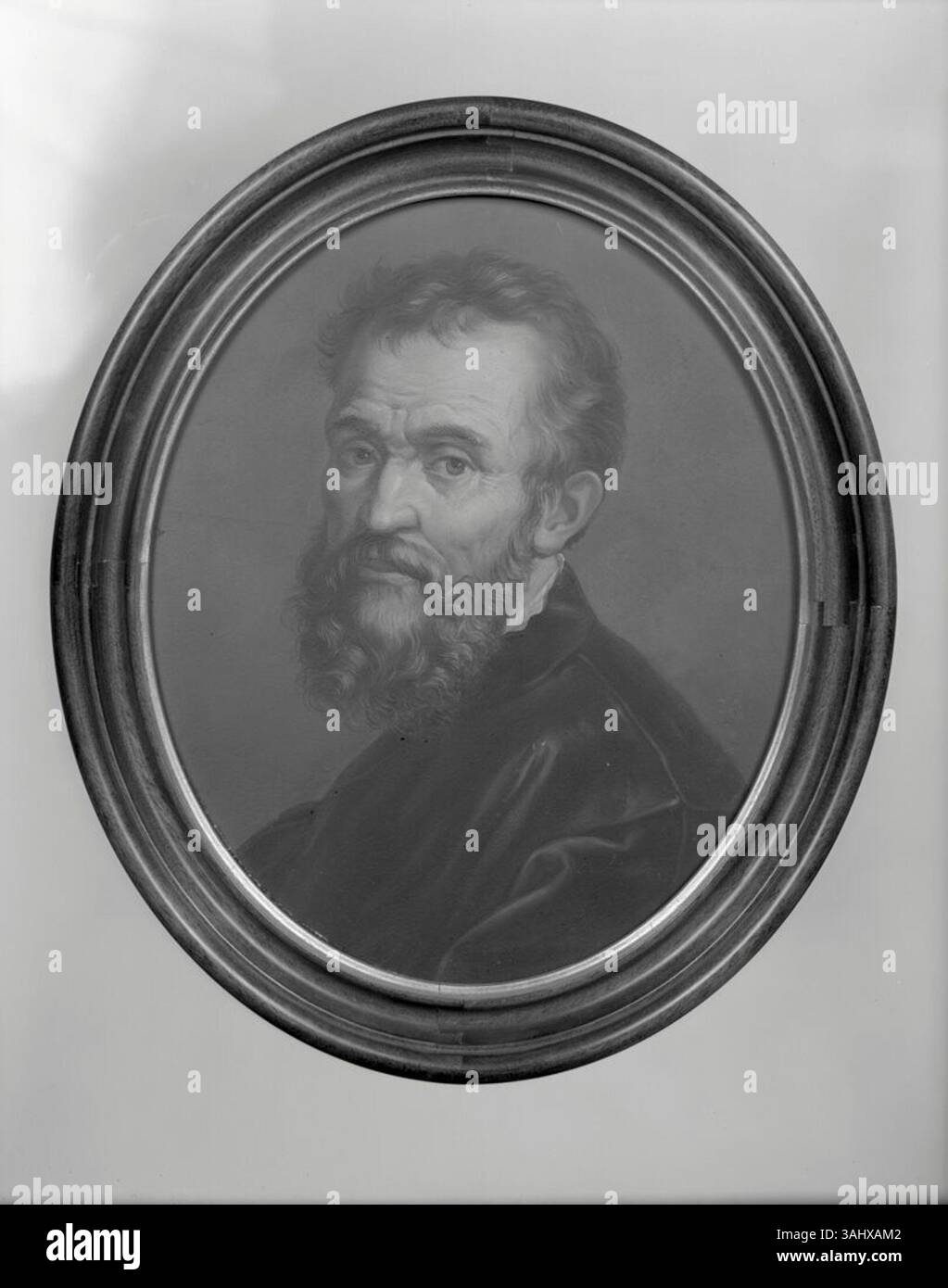 This portrait of Michelangelo, based on the Strozzi original, was ...