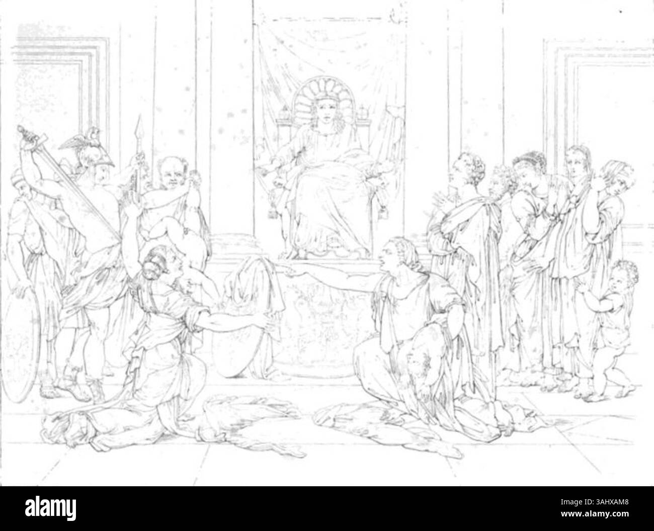 This 1810s line engraving by Marie-Pauline Soyer depicts the biblical ...