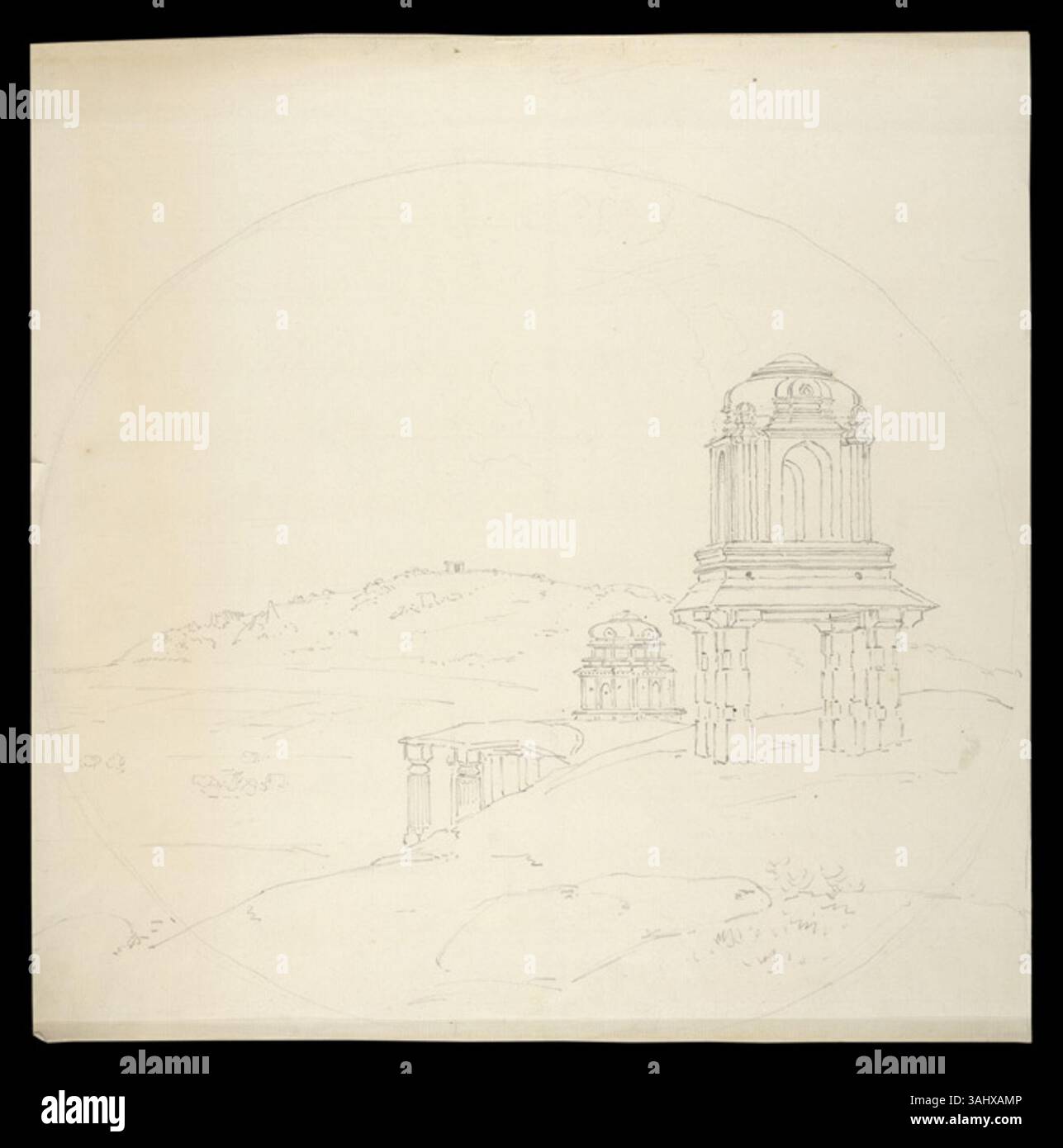 This pencil drawing, made by Thomas and William Daniell on 1 May 1792 ...