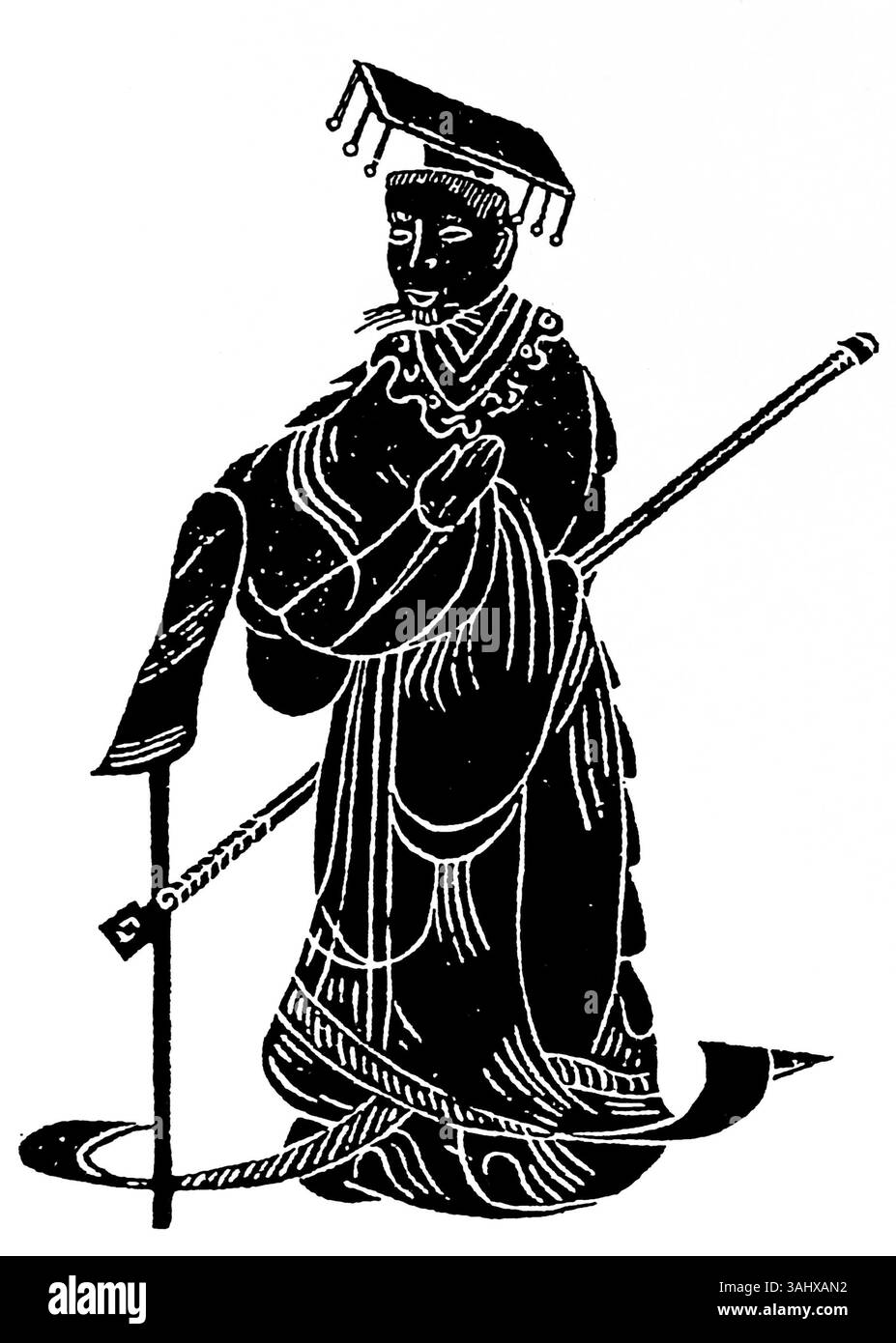 Ancient chinese headgear Black and White Stock Photos & Images - Alamy