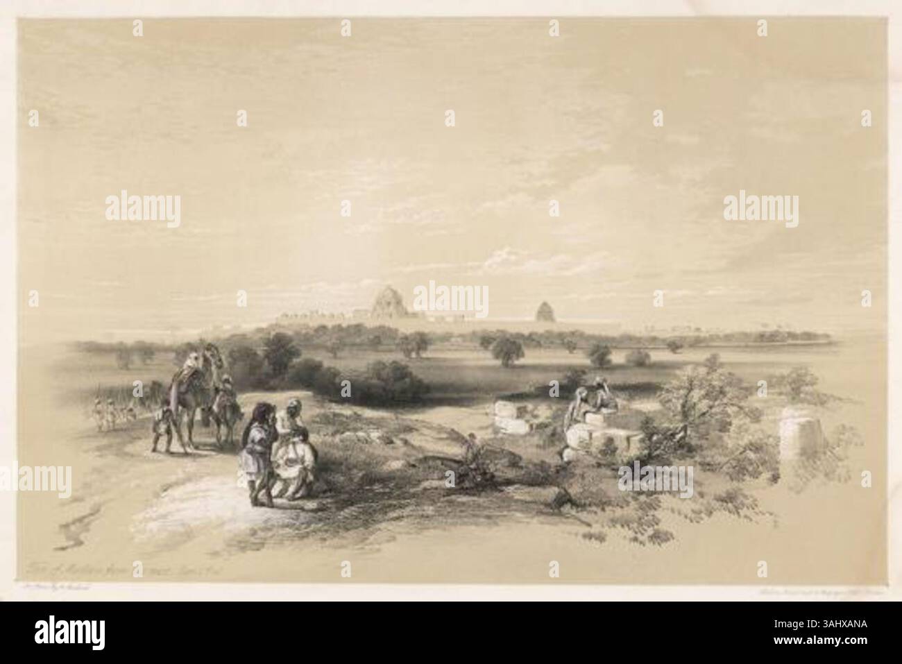 A lithograph depicting the Fort of Mooltan from the west, dated ...