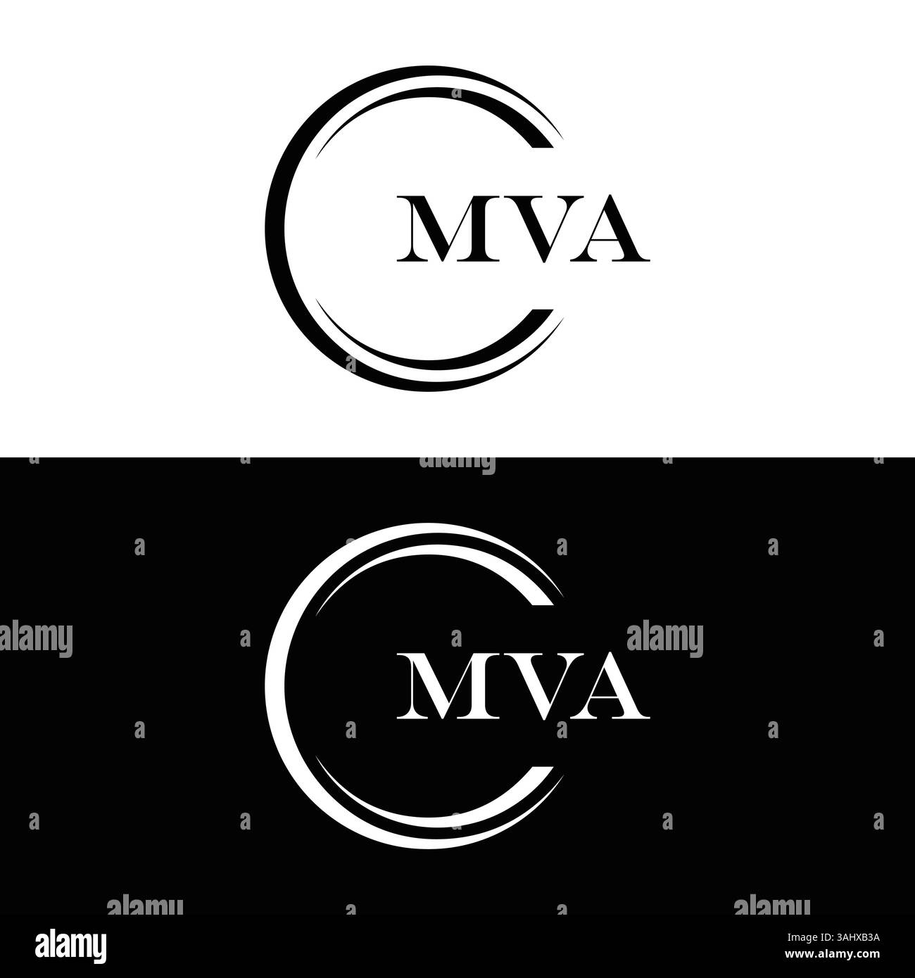 Mva logo design Black and White Stock Photos & Images - Alamy