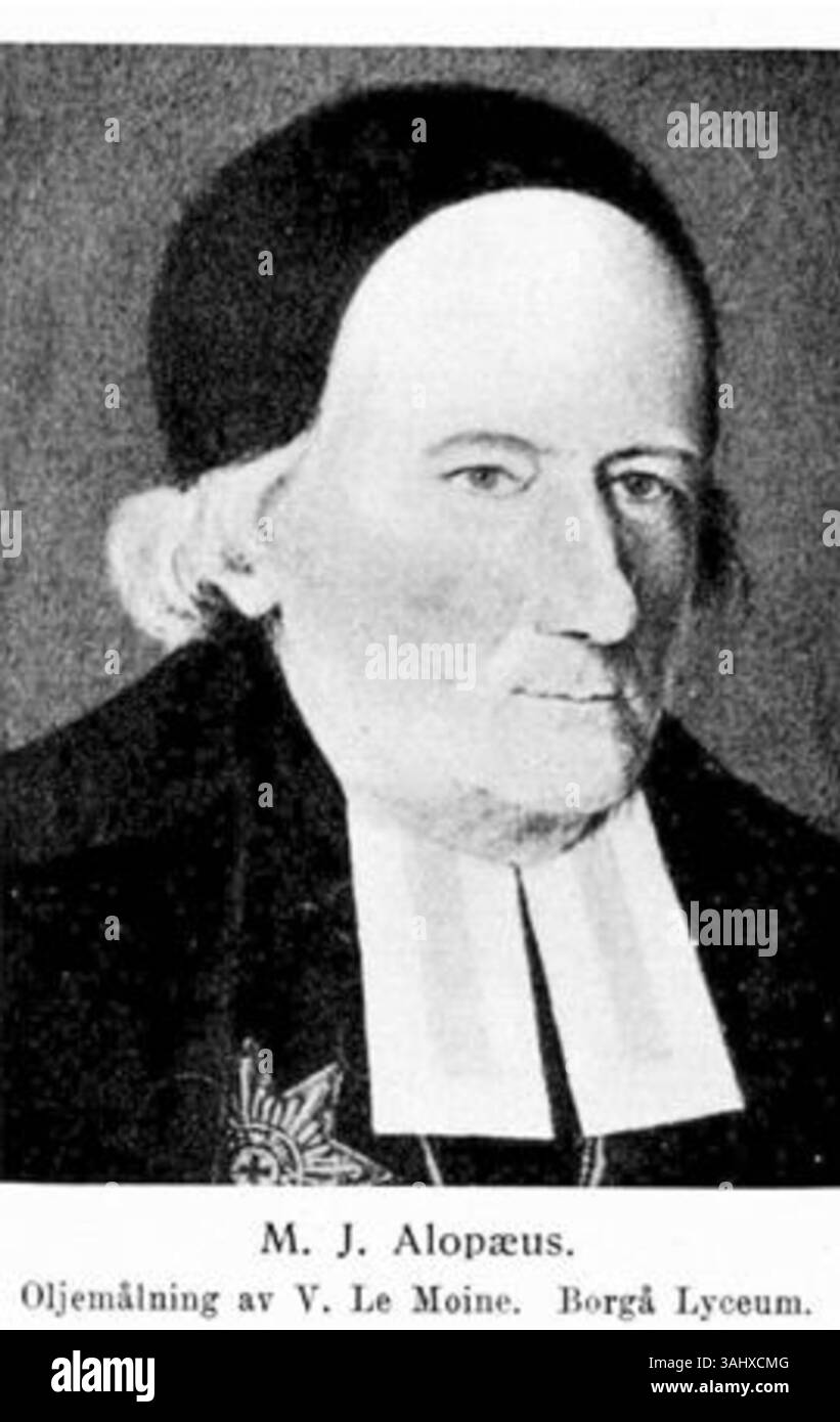 A portrait of Magnus Jacob Alopæus, painted by an unknown artist ...
