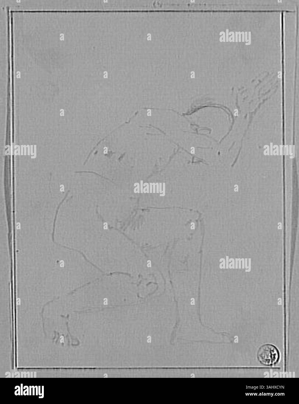 'Etude d'homme implorant' by Gustave Moreau (1826-1898) is a study of a ...