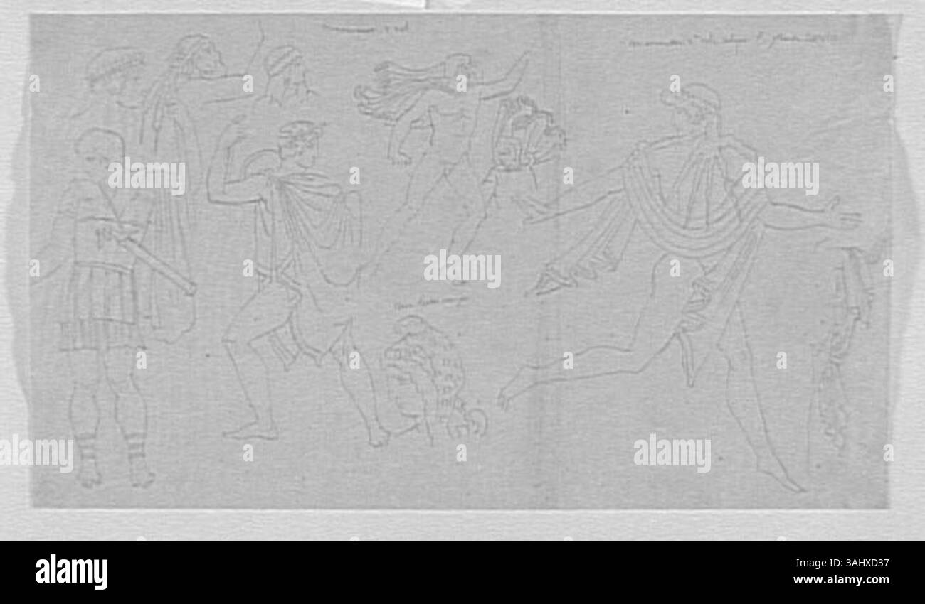 These study sheets by Gustave Moreau explore various ancient characters ...