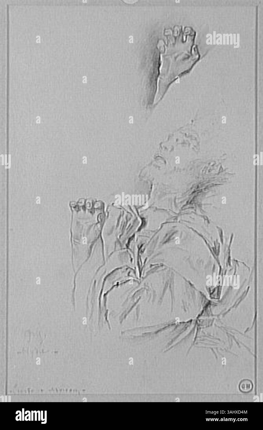 This study by Gustave Moreau, featuring two studies for Hercules and ...