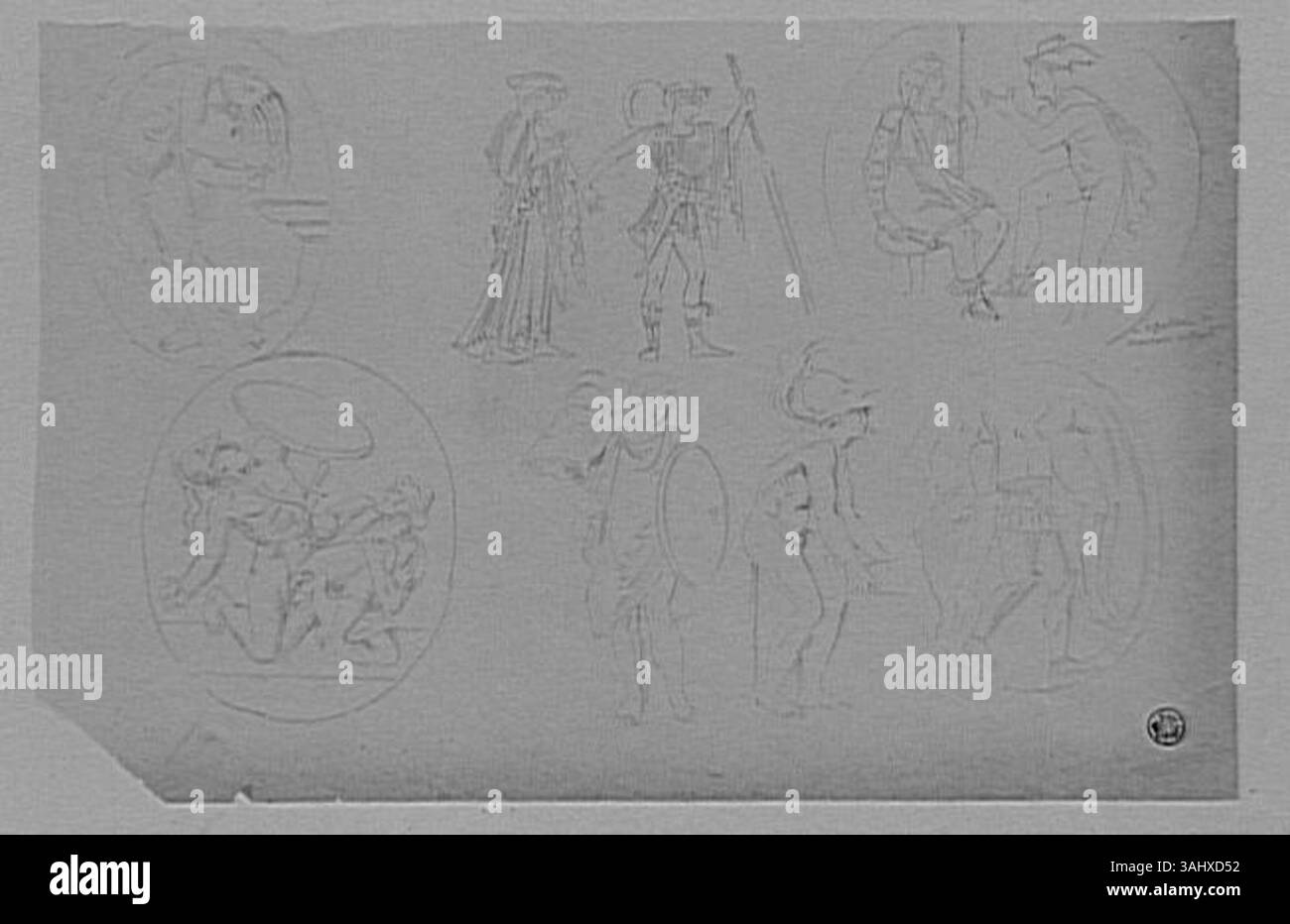 Gustave Moreau's 'Sept scènes antiques' consists of seven scenes drawn ...