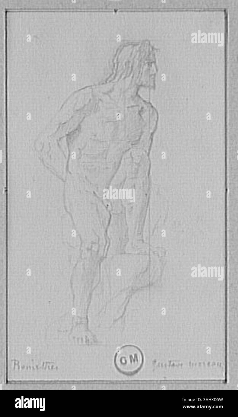Gustave Moreau's study for 'Prométhée' (Prometheus), based on Greek ...