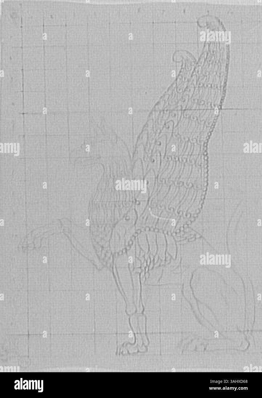 This study of a winged griffon by Gustave Moreau is part of a larger ...