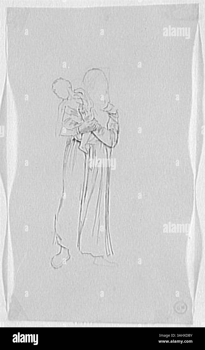 In this study, Gustave Moreau depicts a woman carrying a child ...