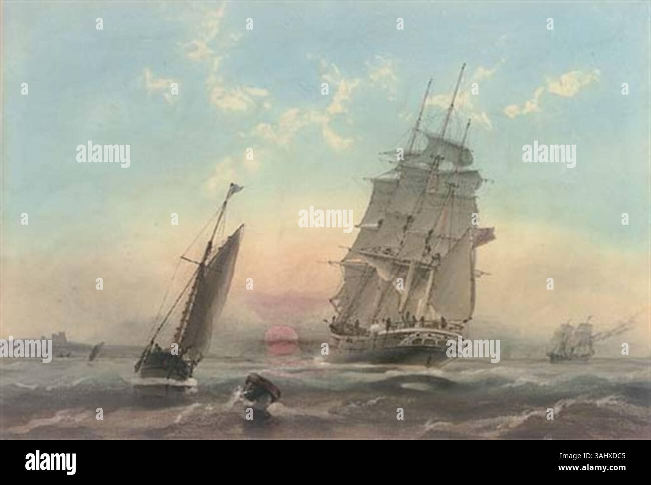 This 19th-century work by Samuel Henry Wilson shows the emigration ...