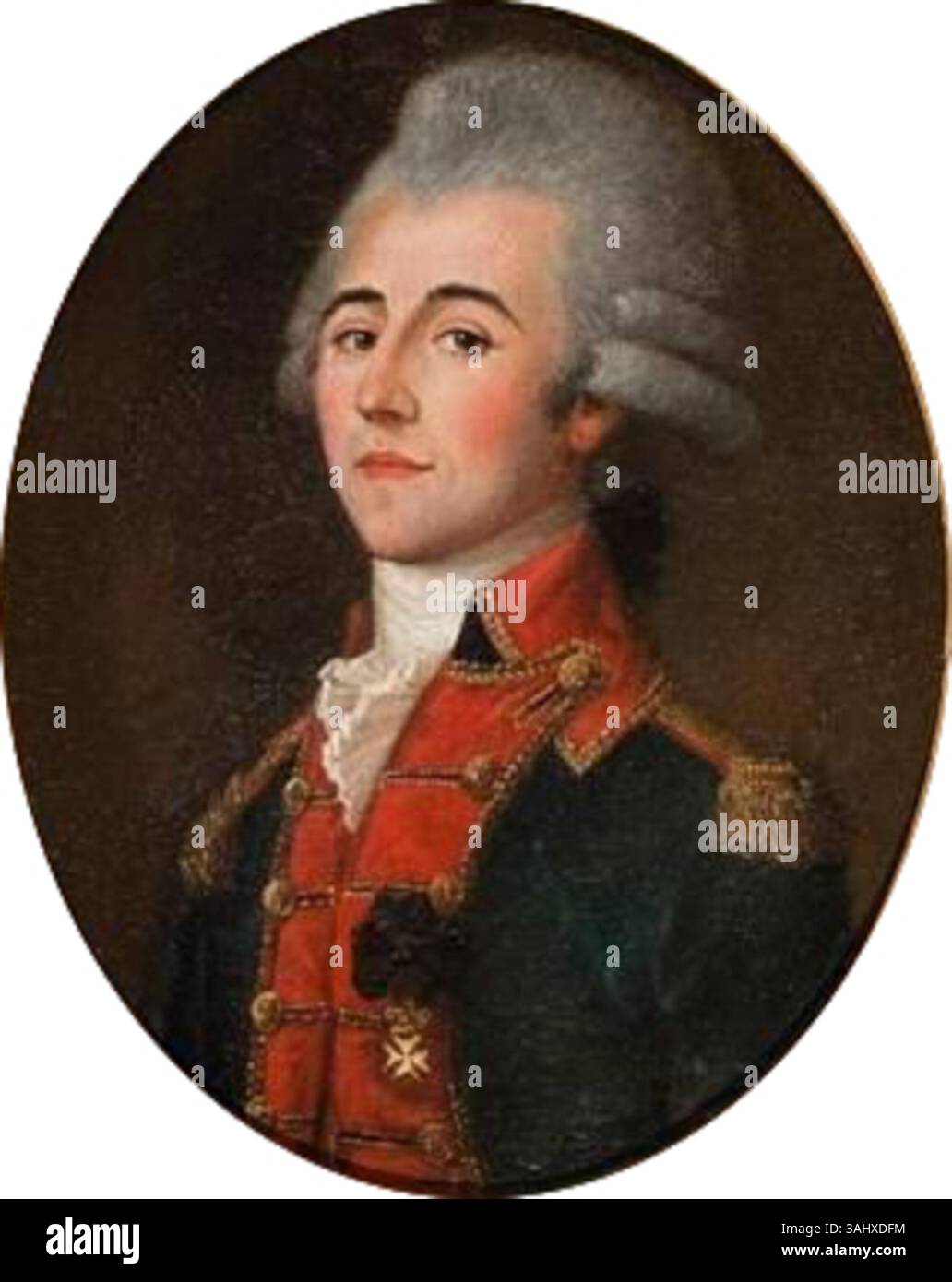 This 18th-century portrait by Charles Etienne Leguay depicts Louis ...