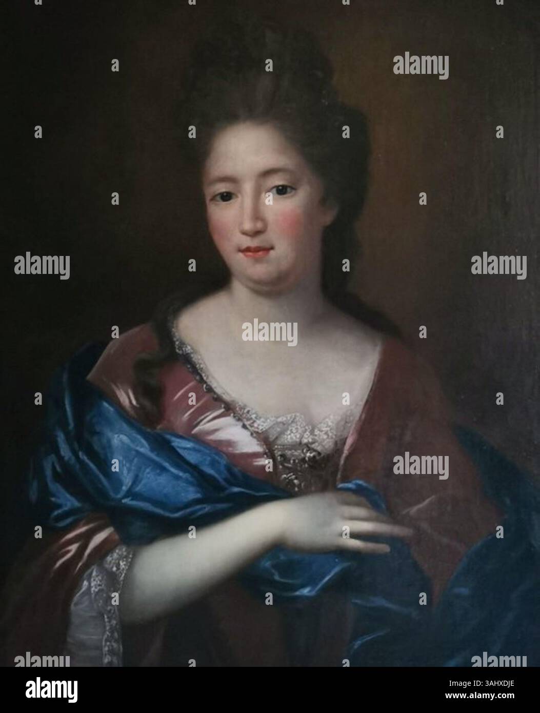 A portrait attributed to François de Troy depicts Marie Anne de Bourbon ...
