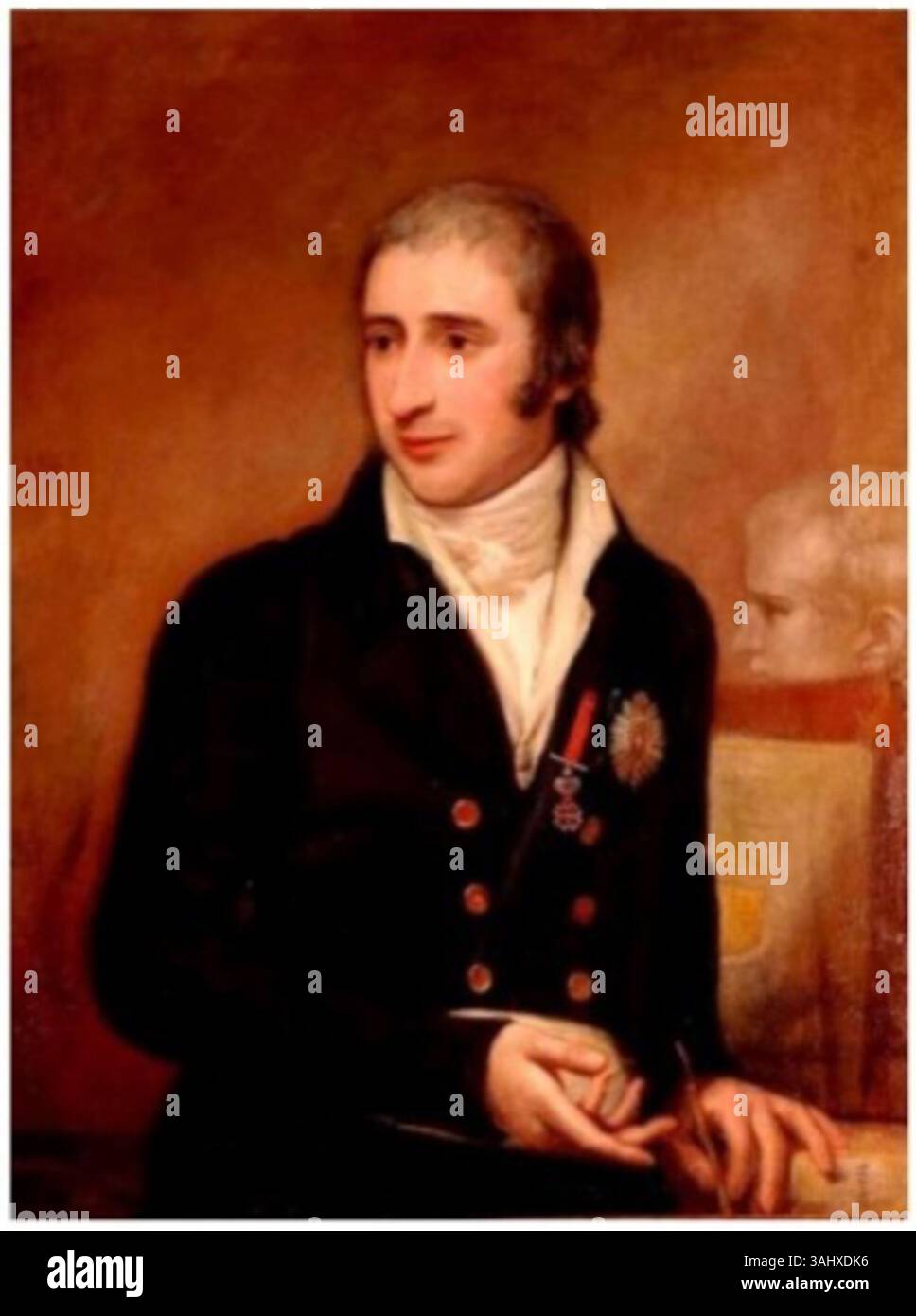 The painting portrays a detailed portrait of the 2nd Viscount of ...