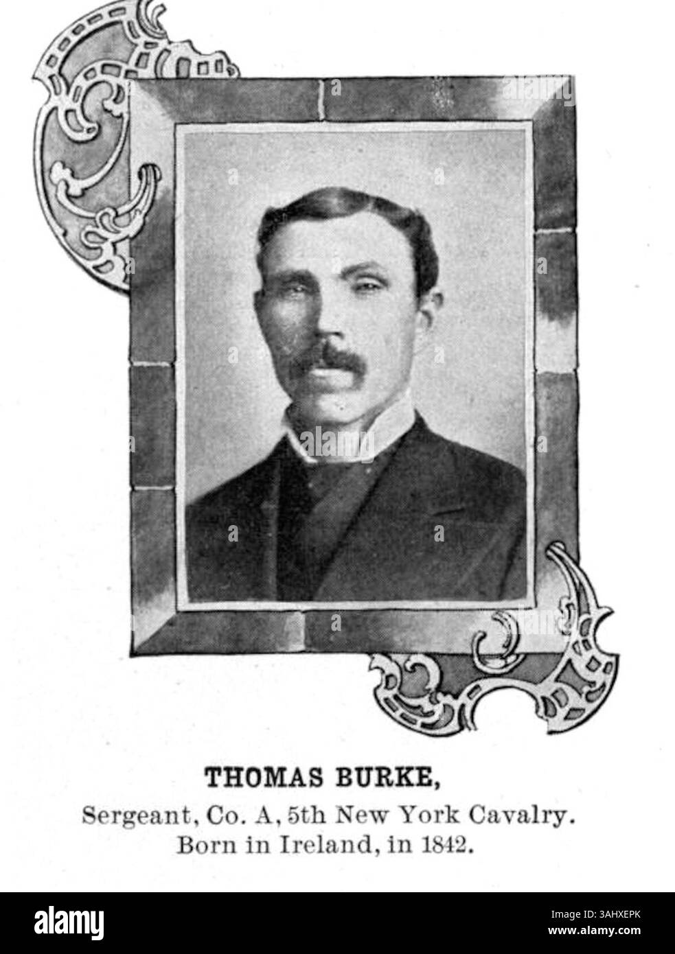 Portrait of Sergeant Thomas Burke of the 5th New York Cavalry, created ...
