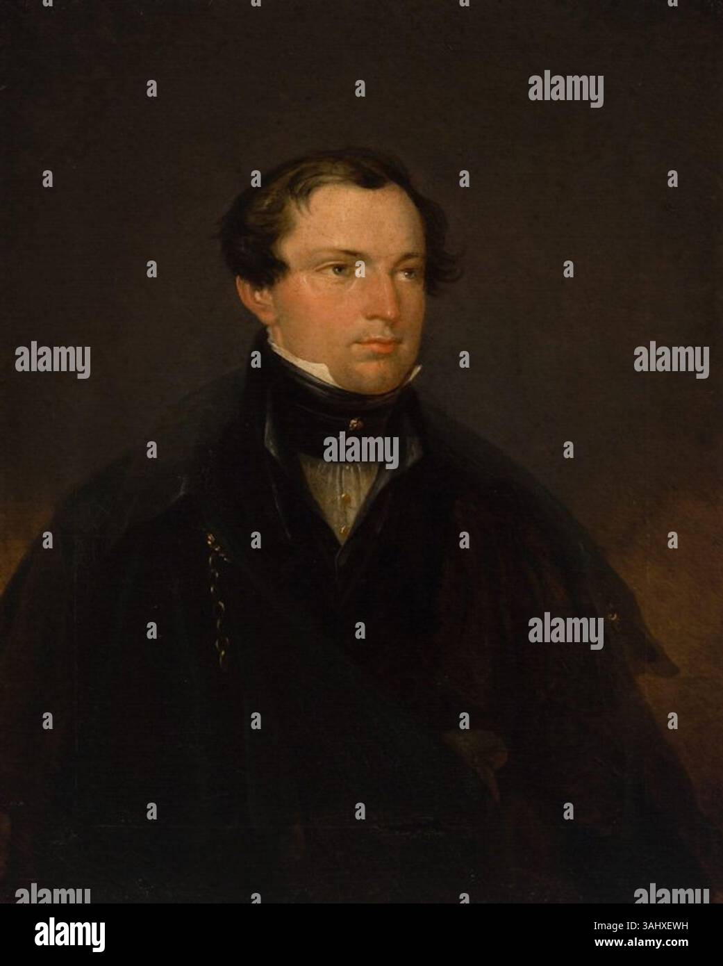 Portrait of Medard Kona by Jan Rustem, painted circa 1830. The oil on canvas captures the figure ...