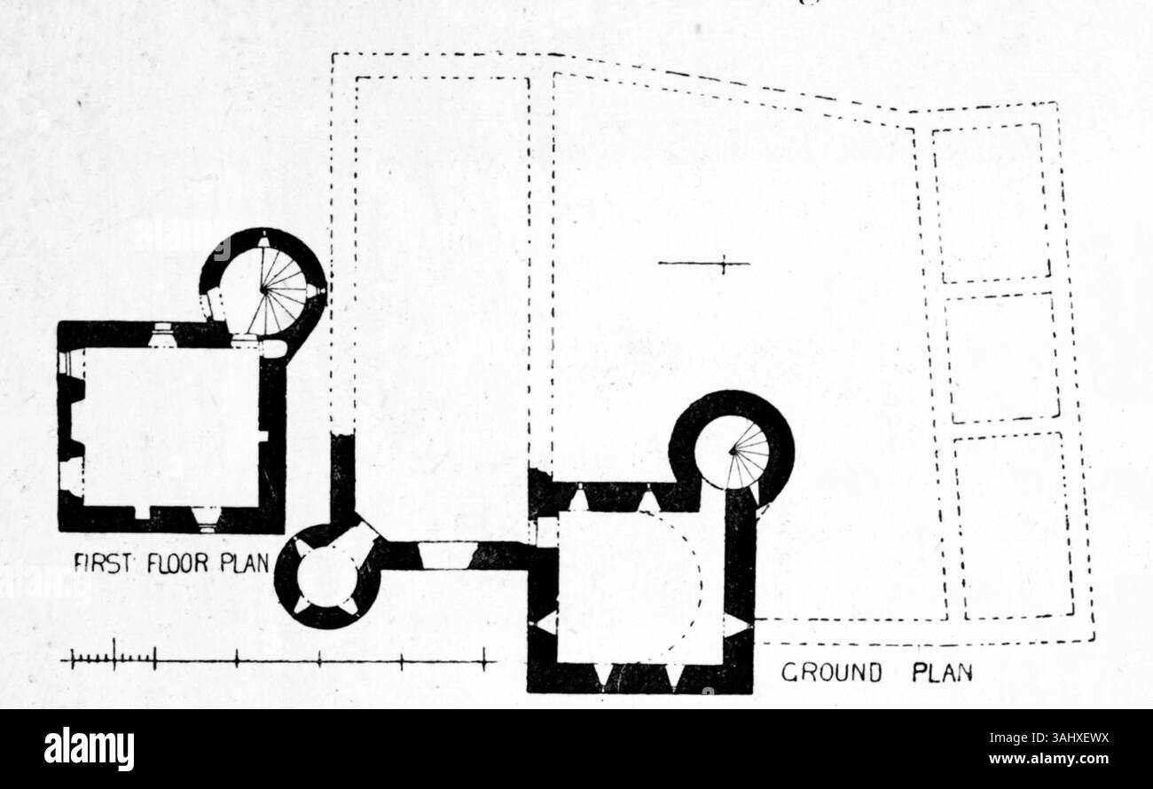 An 1887 plan of Muckrach Castle, showcasing its architectural design ...
