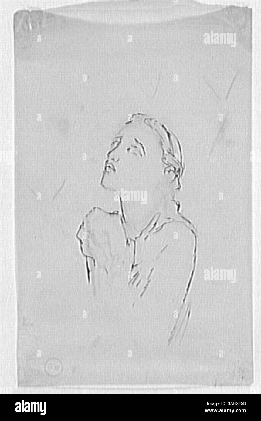 Gustave Moreau's 'Etude de buste de femme pour La Fleur mystique ...