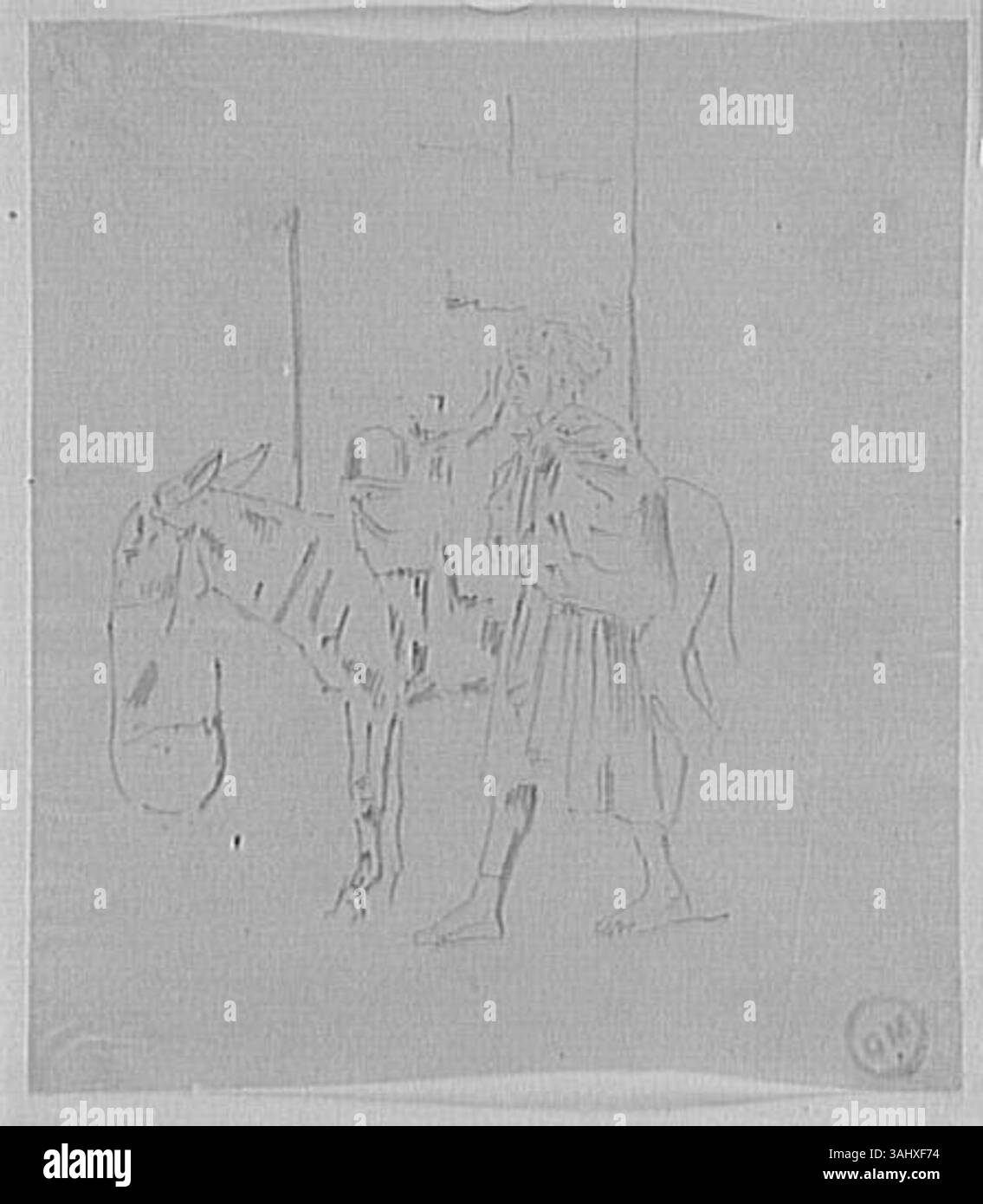 'Muletier et son Ane' by Gustave Moreau portrays a muleteer with his ...