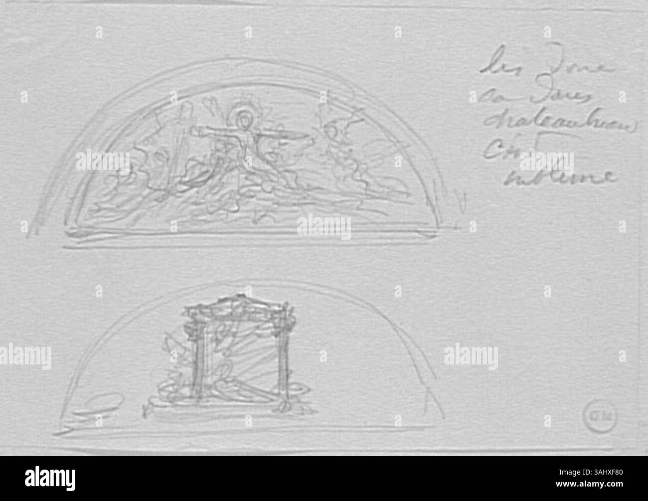 Gustave Moreau's studies for the lunette of 'La Vie de l'Humanité' are ...