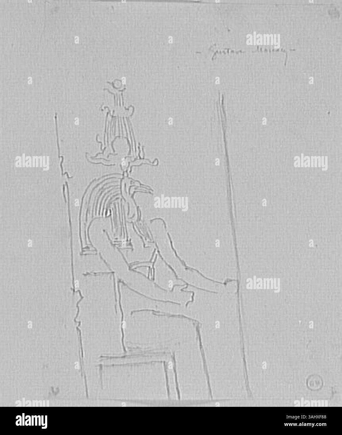 This study by Gustave Moreau represents the Egyptian god Thoth in ...