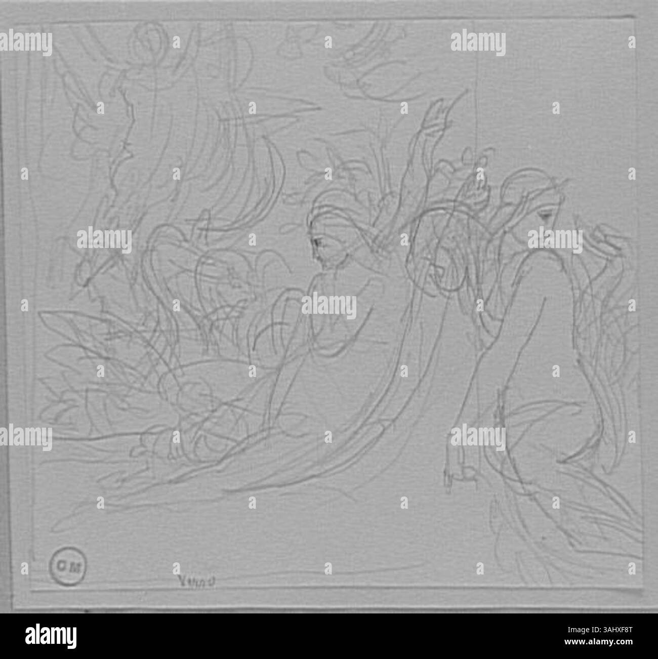 These two studies by Gustave Moreau, created between 1850 and 1895 ...