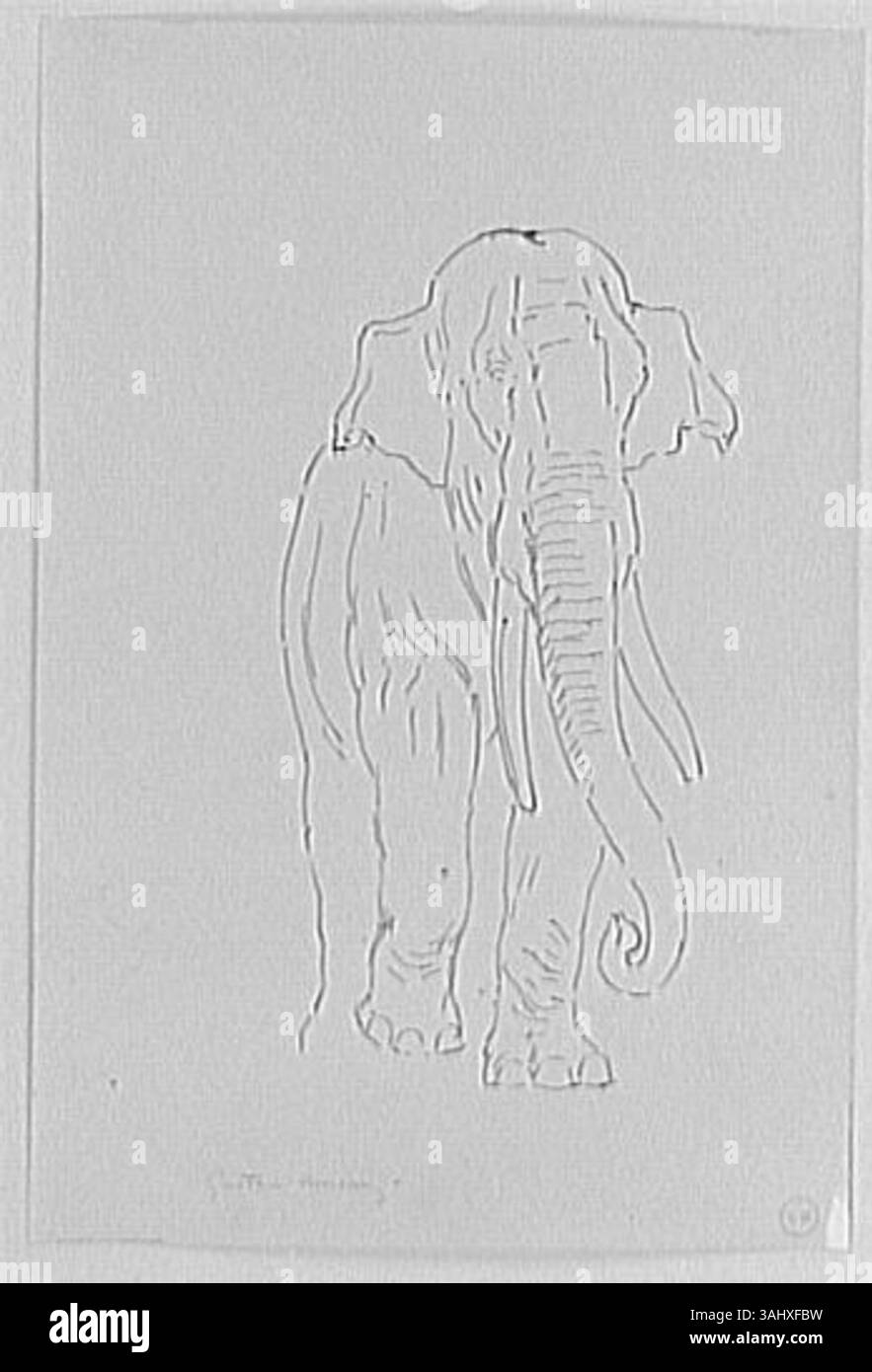 'Etude d'éléphant pour Le Triomphe d'Alexandre' by Gustave Moreau is a ...