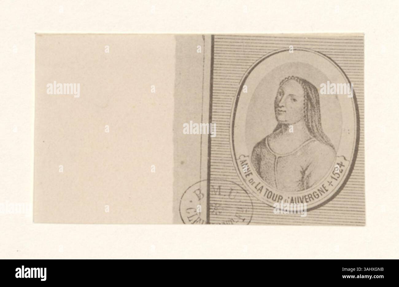 A photomechanical print from the Boyer collection, featuring Anne de La ...