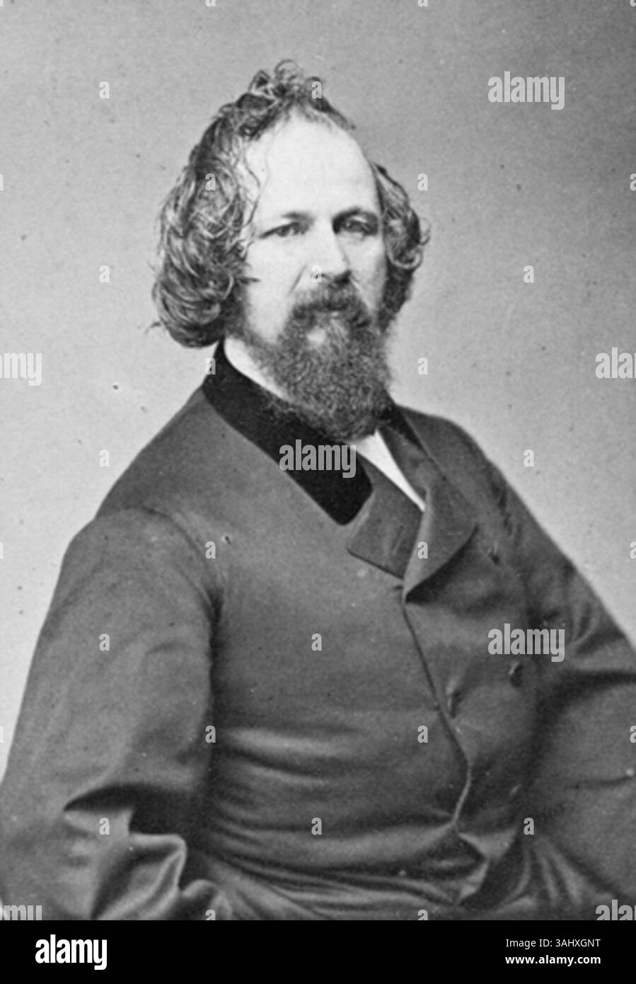 This 1861 photograph captures Frank Leslie, a prominent 19th-century ...