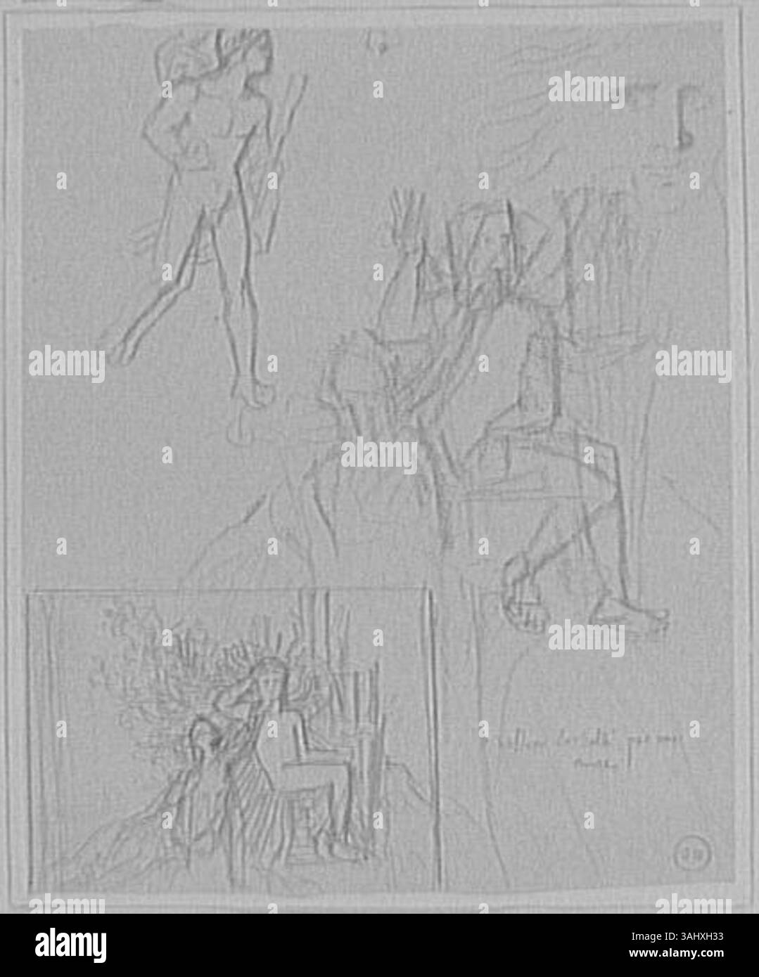 This study by Gustave Moreau, created between 1850 and 1895, depicts ...