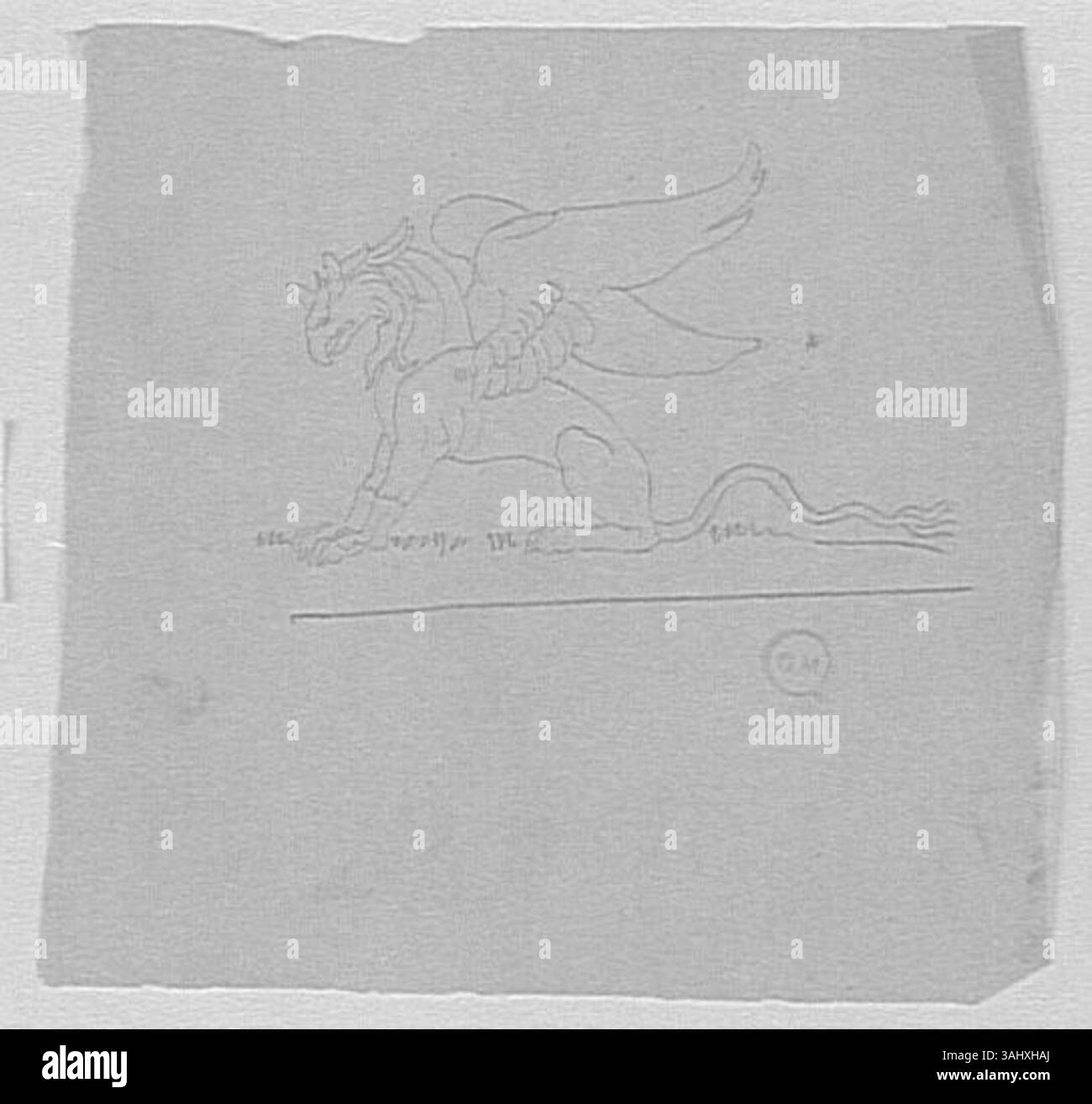 This study by Gustave Moreau depicts a griffon, an animal often seen in ...