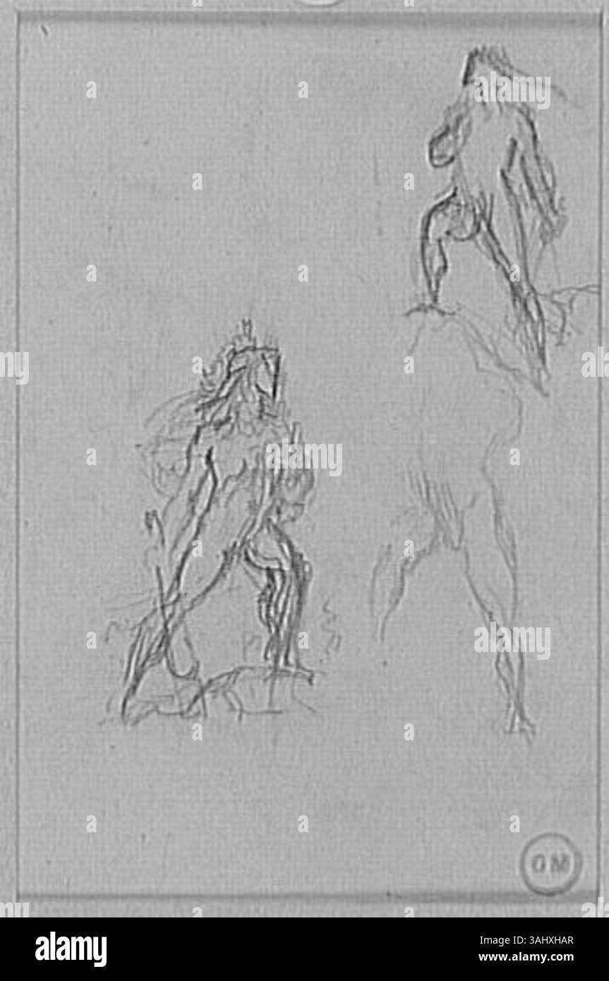 This sheet of studies for 'Hercule et l’Hydre de Lerne' showcases ...