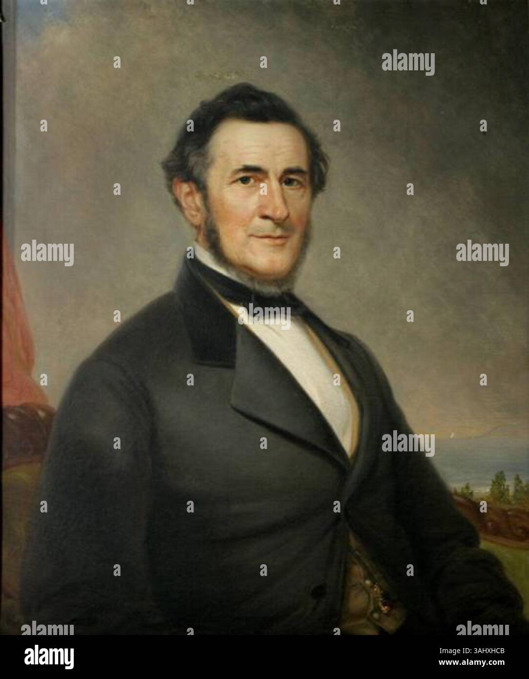 This oil on canvas portrait of Andrew Hood, painted by William Sidney ...